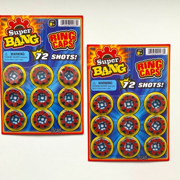 JA-RU | Toys | Cap Gun Toy Ammo Jaru Super Bang Ring Caps 44 Shots 18 ...